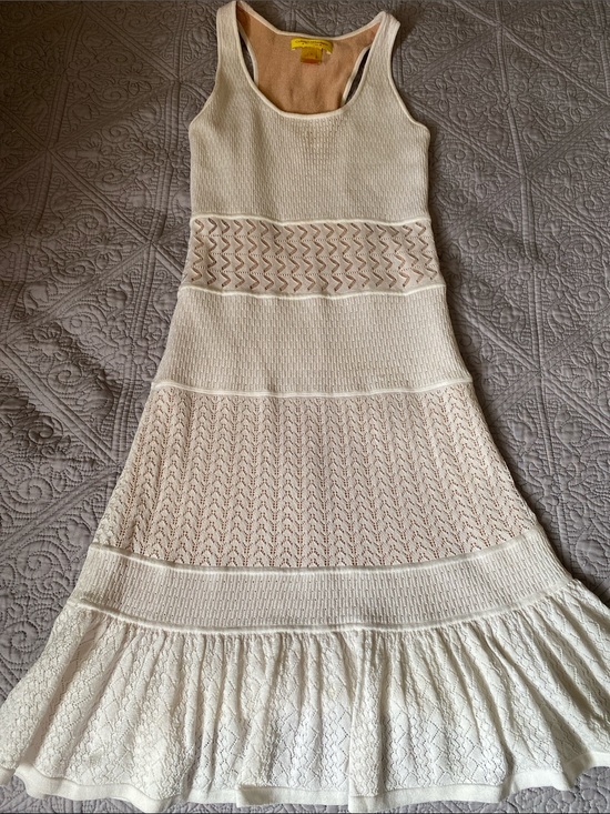 Catherine Malandrino | Dresses | Catherine Malandrino Cream Knit Maxi ...
